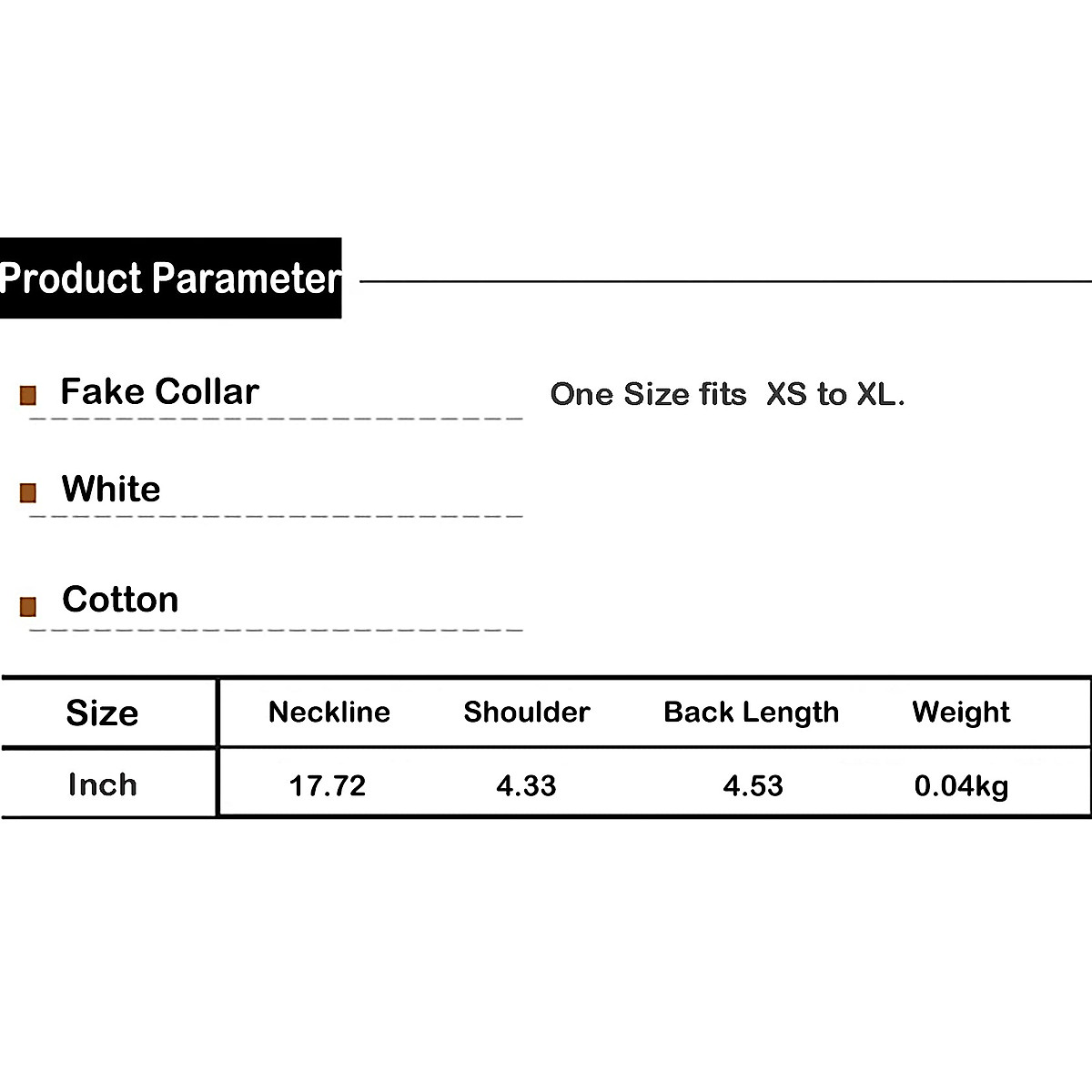 SUZALA Fake Collar Little Shawl Top Detachable Blouse False Collar for Women Girls (PointedCollar-White)