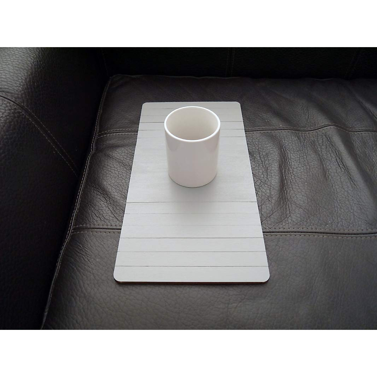 Wooden sofa armrest table in many colors as stone grey Small flexible over the couch side tables Narrow folding dining slinky arm tray Armchair trays server drink Slim wrap covers furniture