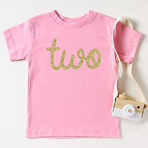 Olive Loves Girls 2nd Birthday Two Shirt for Toddler Girls Second Birthday Outfit Black Shirt 3T