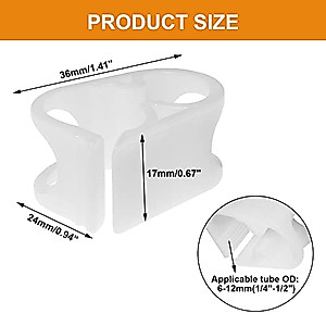 Uenhoy 20 Pcs Plastic Tubing Clamps, Hose Shut Off Clamps for 1/4" - 1/2" Tube O.D., Water Flow Control Hose Clip Laboratory Pinch Valve