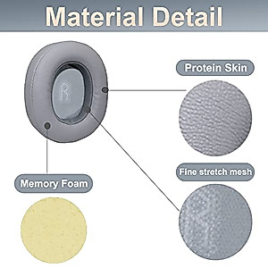 Adhiper Earpads Replacement Earmuffs Ear Pads Compatible with JBL E55BT Headphones（Grey）