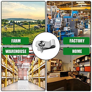 100 Pcs Fence Wire Clamps Livestock Fencing Clips Agricultural Fencing Stainless Steel Wire Clips for Mounting 12-16 Gauge Welded Wire to Wood, Metal or Vinyl