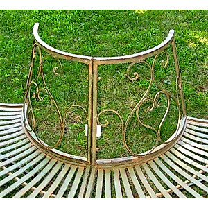 Generic Half Round Tree Bench 30.5"" High- Iron - Antique Green Finish, Large