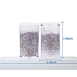 Pack of 45 Colors Iridescent Fine Glitter,Licool Extra Fine Holographic Glitter for Epoxy Resin DIY Craft,Nail Art,Body Hair Face Make up Glitter Powder,Slime Candle Tumbler Making Metalic Glitter