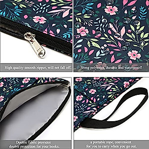 Book Sleeve Book Covers Book Protector with Zipper Washable Fabric for Teen Adult Book Lover Teacher Student ,11.4 X 9 Inch (Camellia Black)