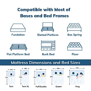 King Size Mattress, 8 inch Cooling-Gel Memory Foam Mattress in a Box, Fiberglass Free, Breathable Bed Mattress for Cooler Sleep Supportive&Pressure Relief, Medium Firm, CertiPUR-US Certified (King)