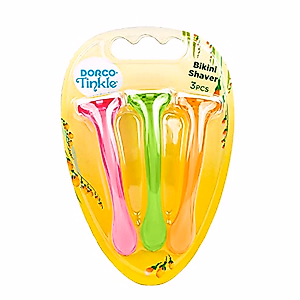Tinkle Bikini Trimmer | 3 Packs of 3 Razors Each | Moisture Strip Razor for Sensitive Areas | Total 9 Razors