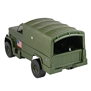 Tim Mee Military Cargo Truck for Action Figures - 14in Olive Green - Made in USA