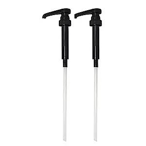 DZHJKIO Black Syrup Pumps, Fits 25.4 Oz/750Ml Bottles (Pack of 2)