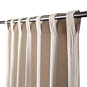 Window Panels Curtain 50x96 inch Natural, Set of 2,Farmhouse Curtain, Tab Top Curtains, Room Darkening Drapes, Curtains for Bedroom, Curtains for Living Room, Curtains 30% Linen,70% Cotton.
