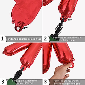 TONIFUL 16 Inch I Love You Balloons Valentine’s Day Decoration Letter Foil Balloons - Perfect for Romantic Valentine's Day Wedding Bridal Shower Anniversary Engagement Party Supplies（Red）