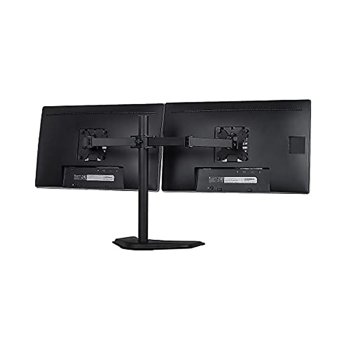 Mount-It! Dual Monitor Stand for Desk - Double Monitor Mount for 2 Screens up to 32 Inch and 17 Lbs - Free-standing Base Swivel, Tilt, Rotates 360 Adjustable Arms - VESA Compatible High Grade Steel
