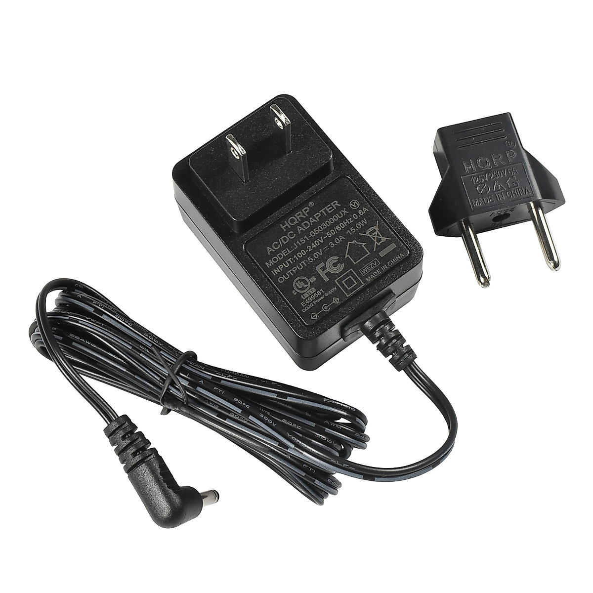 HQRP 5V AC Adapter Compatible with VIZIO SB2920-C6 29-Inch 2.0 Channel Sound Bar Power Supply Cord Adaptor SB2920C6 Simsukian SK01G-0500100U + Euro Plug Adapter