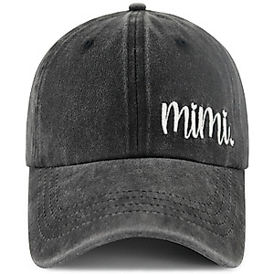 Mimi Gifts for Grandma, Funny Embroidered Mimi Hat, Adjustable Best Grandmother Birthday Decorations Baseball Cap, Mothers Day Christmas Retirement Grandma Gifts for Women Gigi Nana Sister Mom Wife