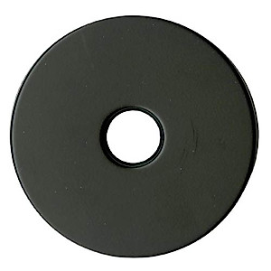 Corla Modern Shower Arm Flange 3.5” Extra Large | Universal Escutcheon Replacement Cover Plate (Matte Black)