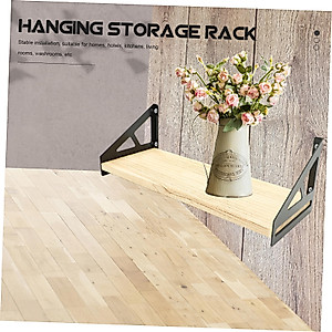 KOMBIUDA 1 Set Shelf Wall Sundries Holder Living Room Supply Bathroom Sundries Rack Wooden Wall Stand Multi-Function Wall -Mounted Storage Rack Sundries Organizer