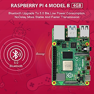 DVOZVO Raspberry Pi 4 4GB Starter Kit, 5V 4A Raspberry Pi 4 Power Supply with ON/Off Switch,Raspberry Pi 4 Aluminum Case,4K HDMI Cables for Raspberry Pi 4B - 32GB Edition (4GB RAM)