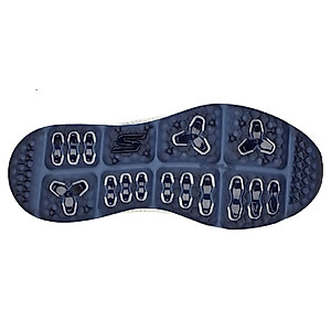 Skechers Women's Go Elite 5 Arch Fit Waterproof Golf Shoe Sneaker, White/Navy Sport, 6