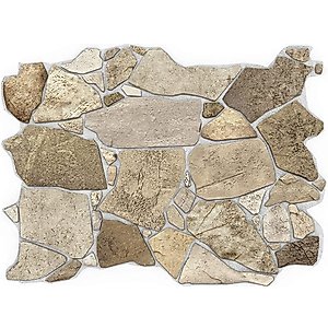 CONCORD WALLCOVERINGS ™ Retro-Art 3D Wall Panels, Pack of 10, Wild Stone in Brown Beige Grey, Faux Rock Panel, PVC, 17.5" x 23.75", Pack of 10 Cover 28.86 sq.ft. (563WB)