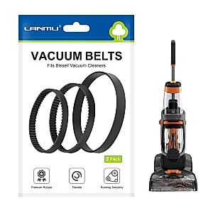 LANMU Replacement Belt Set Compatible with Bissell ProHeat 2X Revolution Pet Pro Model 1548, 1551, 1551W, 1550 Carpet Vacuum Cleaner, Replace Parts 1606418, 1606419, 1606428