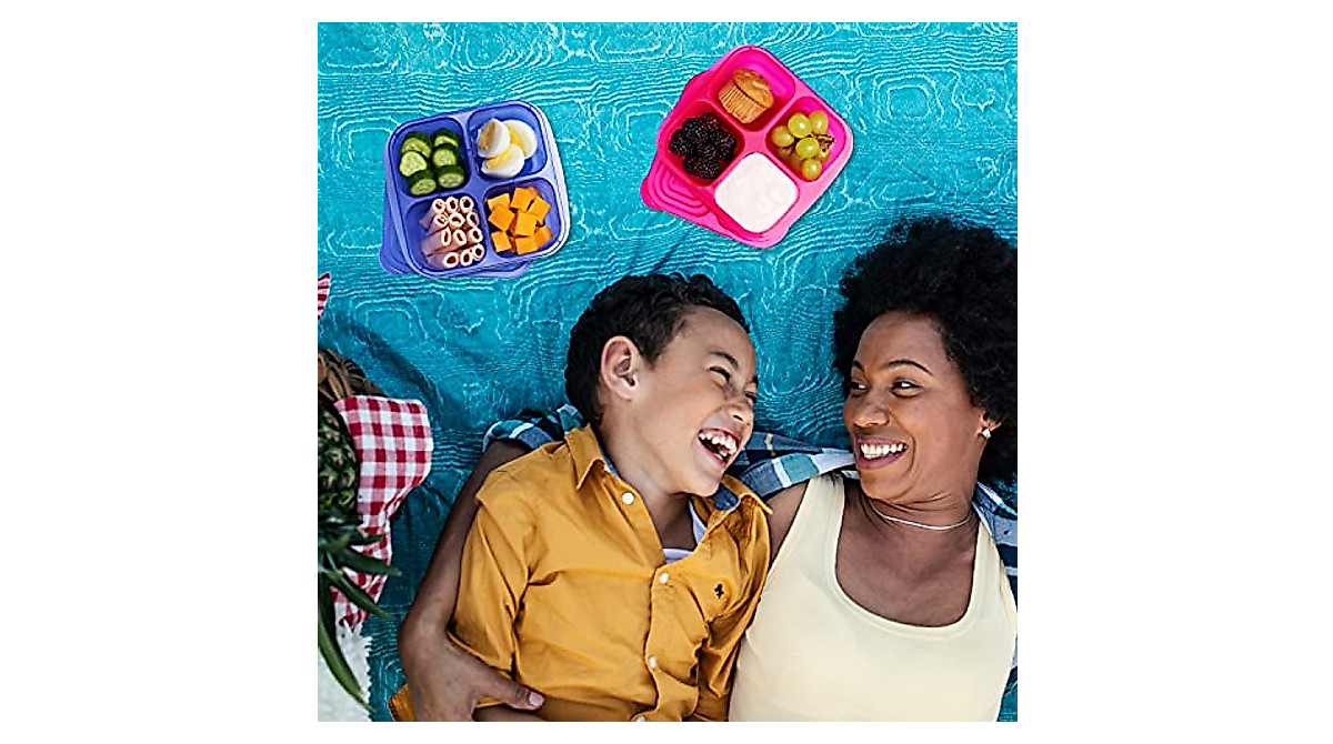 EasyLunchboxes: Reusable 4-Compartment Snack Containers