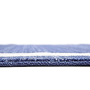 Unique Loom Del Mar Collection Area Rug - Maria (7' 1" x 10' Rectangle, Navy Blue/ Ivory)