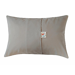 Ella & Max Toddler Pillowcase. Gray. Fits 13x18 & 14x19 Toddler Pillows. Easy to wash & no Ironing. Handmade in USA. Made of Luxury Microfiber Fabric.