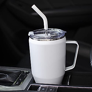 Zenbo 40 oz Tumbler with Handle - Stainless Steel Vacuum Insulated Cup with Lid and Straw, Keeps Drinks Cold up to 34 Hours - Sweat-Proof Body, Dishwasher Safe