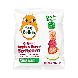 Baby Bellies Organic Apple & Berry Softcorn, 0.28 Ounce Bag (Pack of 7)