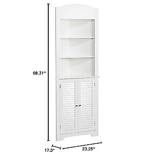 RiverRidge Ellsworth Collection Tall Corner Cabinet, White