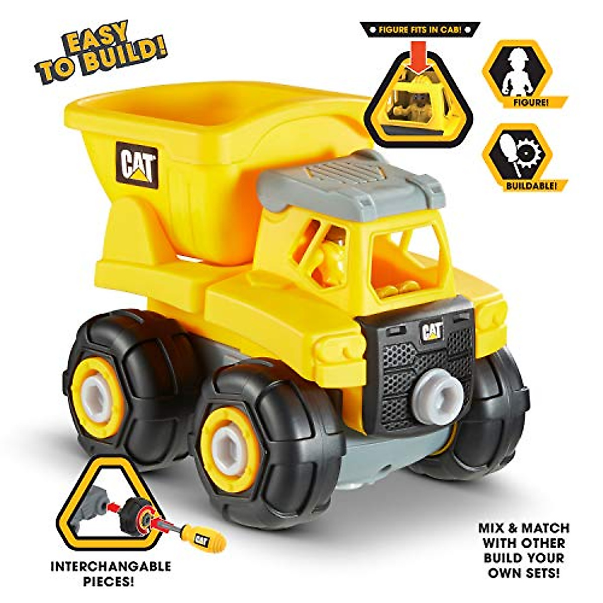 Cat Construction Build Your Own Junior Crew Dump Truck Building Toy