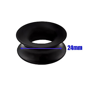 bodyjewellery 15/16 gauge 24mm Black Double Flared Tunnels Ear Plugs SI04 wholesale Lot AFQN Stretching Stretchers Piercing 4Pcs