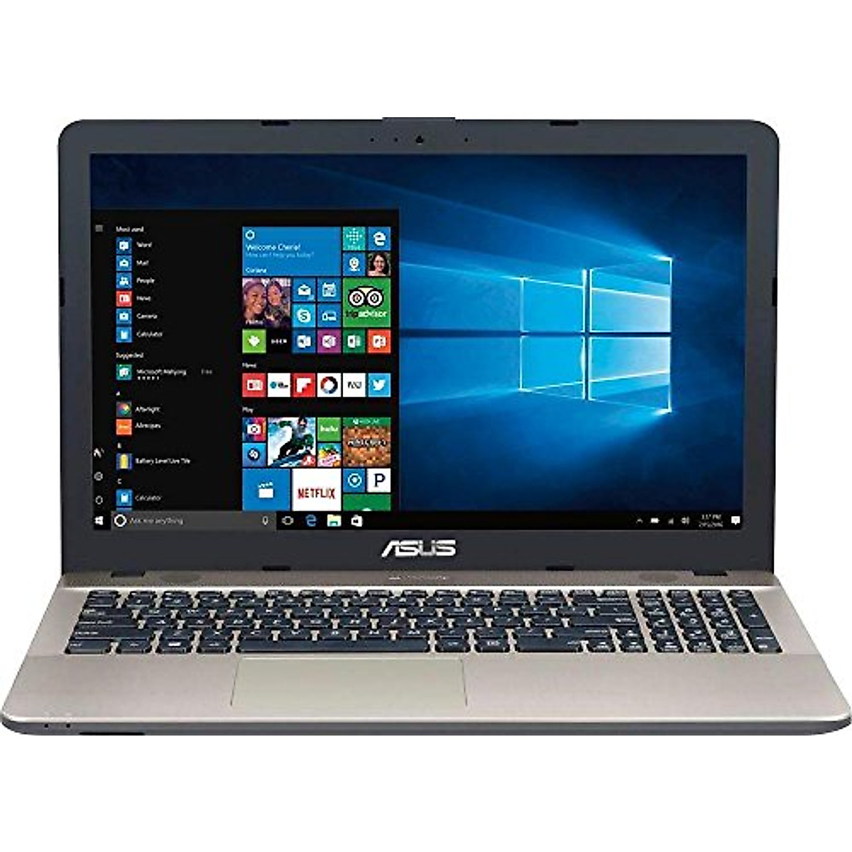 Asus X540SA 15.6-Inch Laptop (Intel Dual Core N3050 2.16GHz, 4GB RAM, 500GB DD, HD LED Backlit Display, DVD/CD Burner, HDMI, VGA, Wifi, Webcam, Windows 10), Chocolate Black