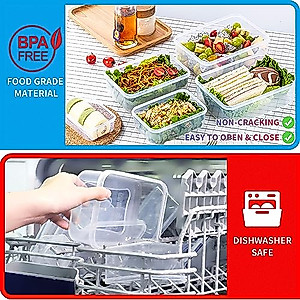 AdanZst 40-Piece Reusable Food Storage Containers with Lids Airtight, 100% Leakproof Plastic Meal Prep Storage Food Grade Kitchen Organizer, Stackable Freezer Containers, Microwave & Dishwasher Safe