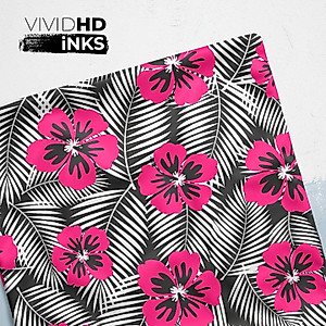 iiRov Summer Design Ink-Fuzed Decorative Throw Pillow - Tropical Summer Hot Pink Floral