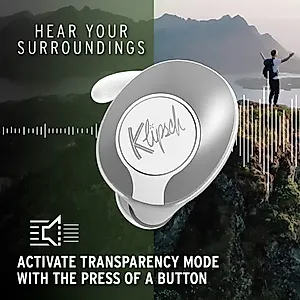 Klipsch T5 II True Wireless Sport Earphones with Dust/Waterproof Case & Earbuds, Best Fitting Ear Tips, Ear Wings, 32 Hours of Battery Life, and Wireless Charging Case