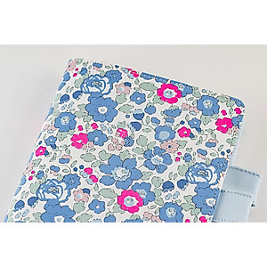 Hobonichi Techo Cousin Cover [A5 Cover Only] Liberty Fabrics: Betsy (Neon Blue)