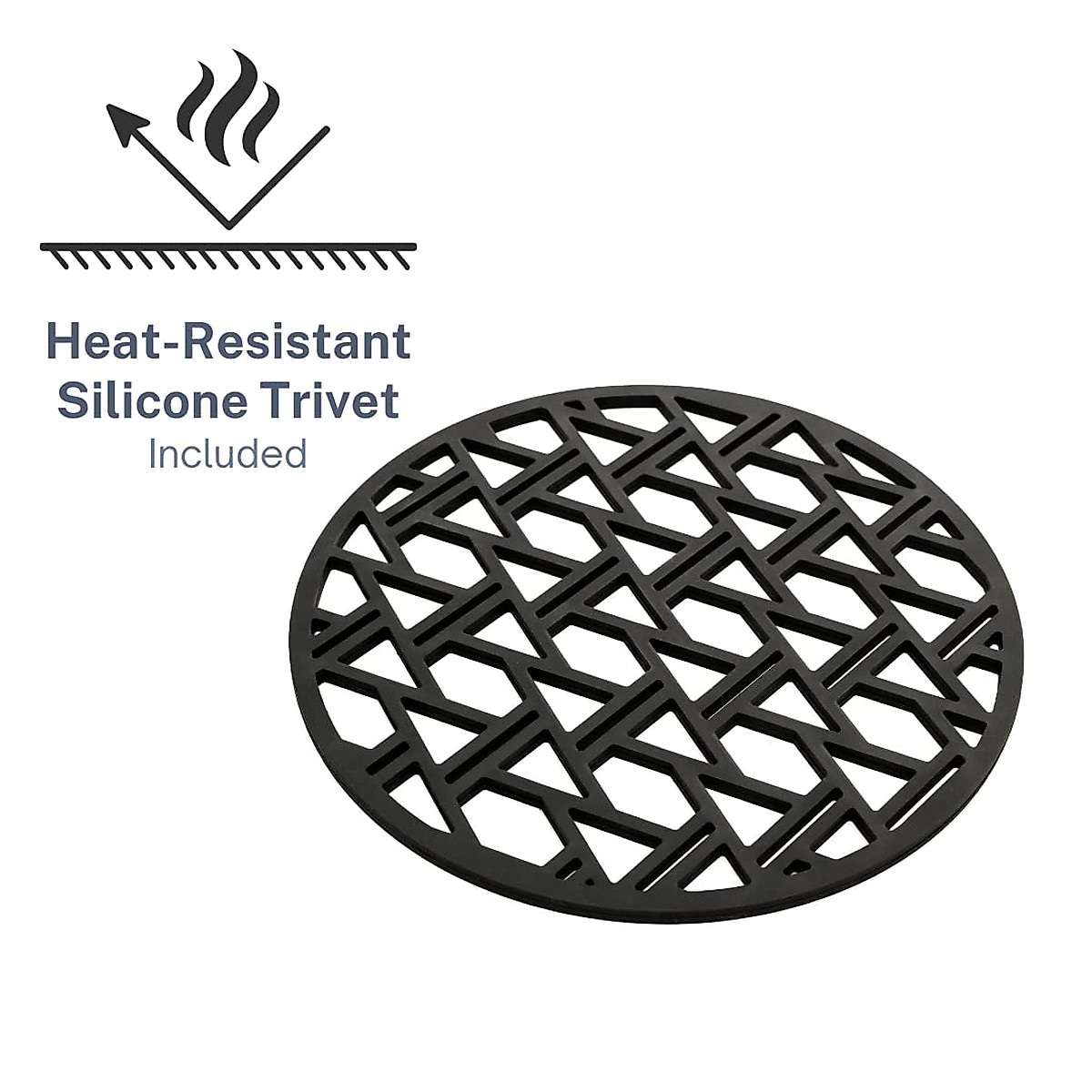 KUHA Biscuit Pan - Pre-Seasoned Cast Iron Skillet for Baking Biscuits, Muffins, Mini Cakes - with Silicone Trivet