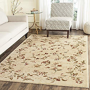 SAFAVIEH Lyndhurst Collection 5'3" x 7'6" Beige LNH325A Traditional Floral Non-Shedding Living Room Bedroom Dining Home Office Area Rug