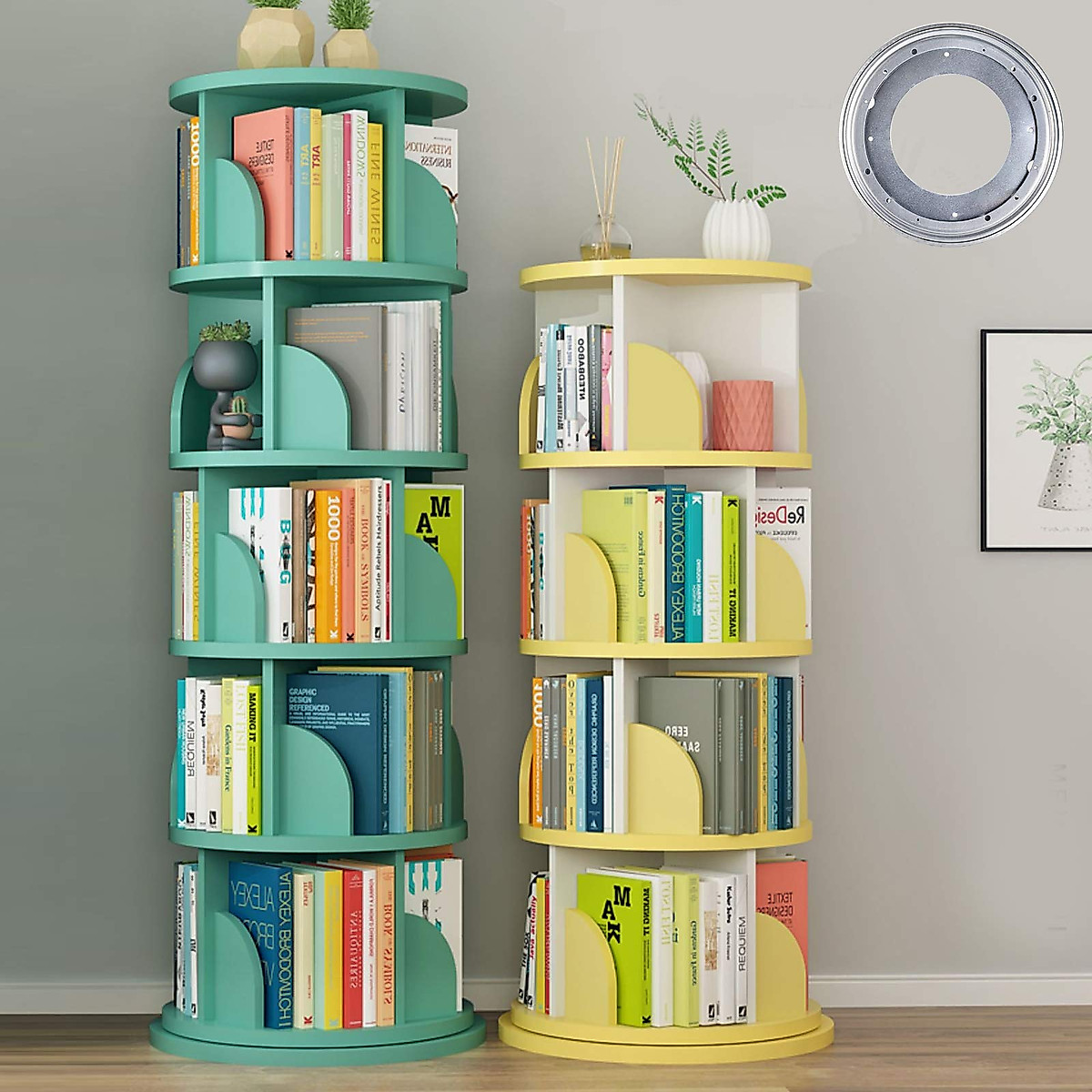 Fasmov 2 Pack 12-Inch Lazy Susan 5/16 Thick Turntable Bearings