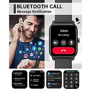 Smart Watch for Men Women, Answer Make Call, Alexa Built-in, 1.8" Touch Screen Fitness Tracker for iphone Android with 100+ Sport Modes, Heart Rate Blood Oxygen Sleep Monitor, IP68 Waterproof watch