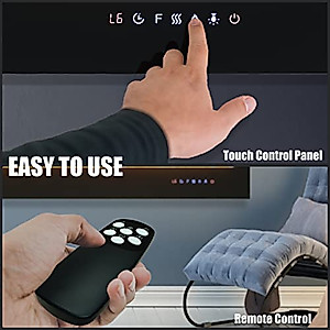 ORALNER Electric Fireplace 50 Inch Wide, Recessed in-Wall & Wall-Mounted Fireplace Insert Heater with Remote, 8H Timer, 9 Flame Colors & 5 Adjustable Brightness, Thermostat, 750W/1500W (50 Inches)