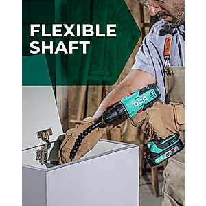 DCA Cordless Drill Set, 336 in-lbs Torque, 3/8" Keyless Chuck, Electric Power Drill with 2.0Ah Battery and Charger,18+1 Position,25-Piece 20V Drill Driver Kit, ADJZ2035