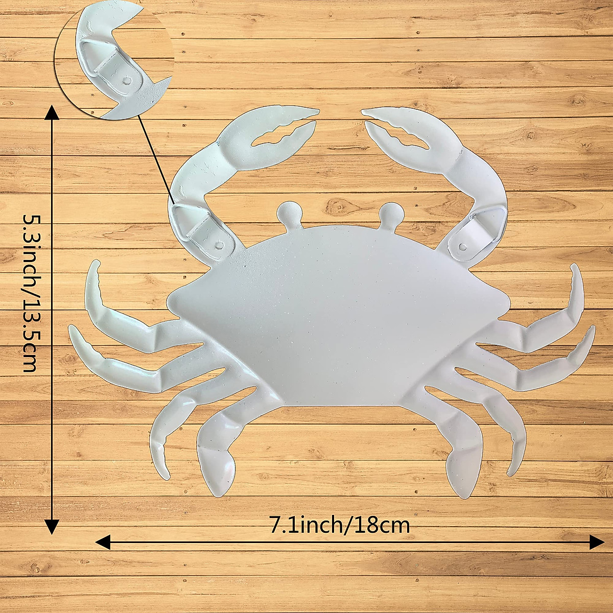 SOBLUING Crab Wall Decor Metal Crabs Decorations, Tiki Bar Wall Decor Coastal Sculptures for Home, Outdoor Wall, Home Door, Window, Ocean Theme Room, Set of 4