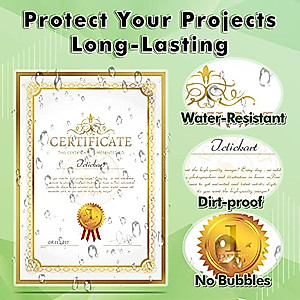 Koala Self Adhesive Laminating Sheets - 9 x 12 Inch Self Laminating Sheets, No Machine Needed Clear Self Sealing Laminate Sheets for Stickers, Photos - 5 Sheets