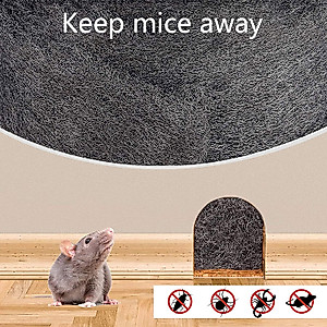 Steel Wool for Mice Control - |15FT (150G)| - Steel Wool 0000 Fill Fabric Fine Wire Wool to Keep Annoying Animals away from Holes Wall Cracks Vents