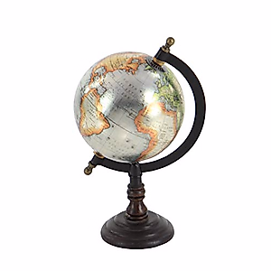 Deco 79 Mango Wood Globe, 6" x 5" x 10", Brown