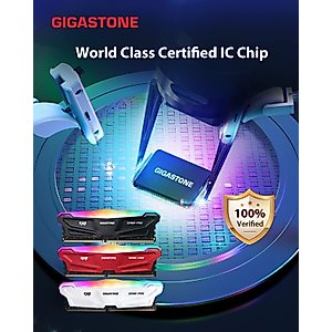 【RGB DDR4 RAM】 GIGSASTONE Game PRO 32GB Kit (2x16GB) DDR4-3200MHz PC4-25600 CL16-20-20-40 Intel XMP 2.0 AMD Ryzen 1.35V UDIMM 288 Pin Unbuffered Non ECC High Performance Gaming Desktop Memory - Black