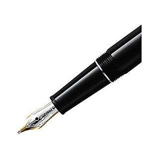 MONTBLANC 145-Meisterstuck Classique Platinum Fountain Pen, Medium Nib (106522)