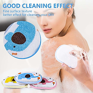 OBTANIM Baby Bath Sponge Soft Foam Scrubber Natural Sponge for Bathing, Shower Scrubber Body Sponge for Kids/Babies/Men/Women, Set of 3